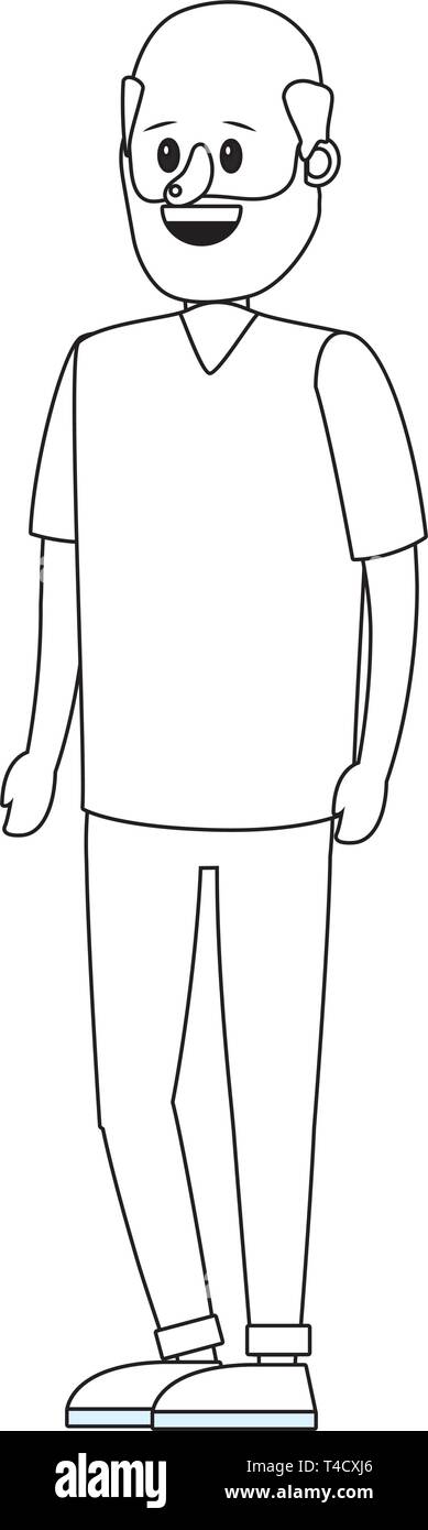 young man body cartoon vector illustration graphic design Stock Vector ...