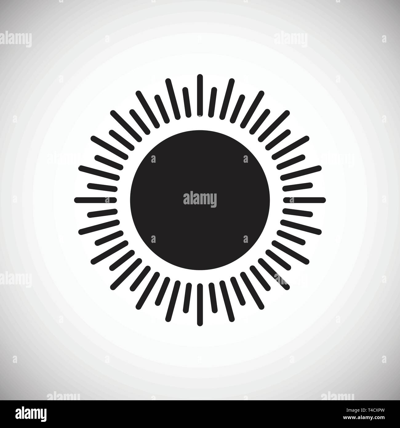 Sun icon on background for graphic and web design. Simple vector sign ...