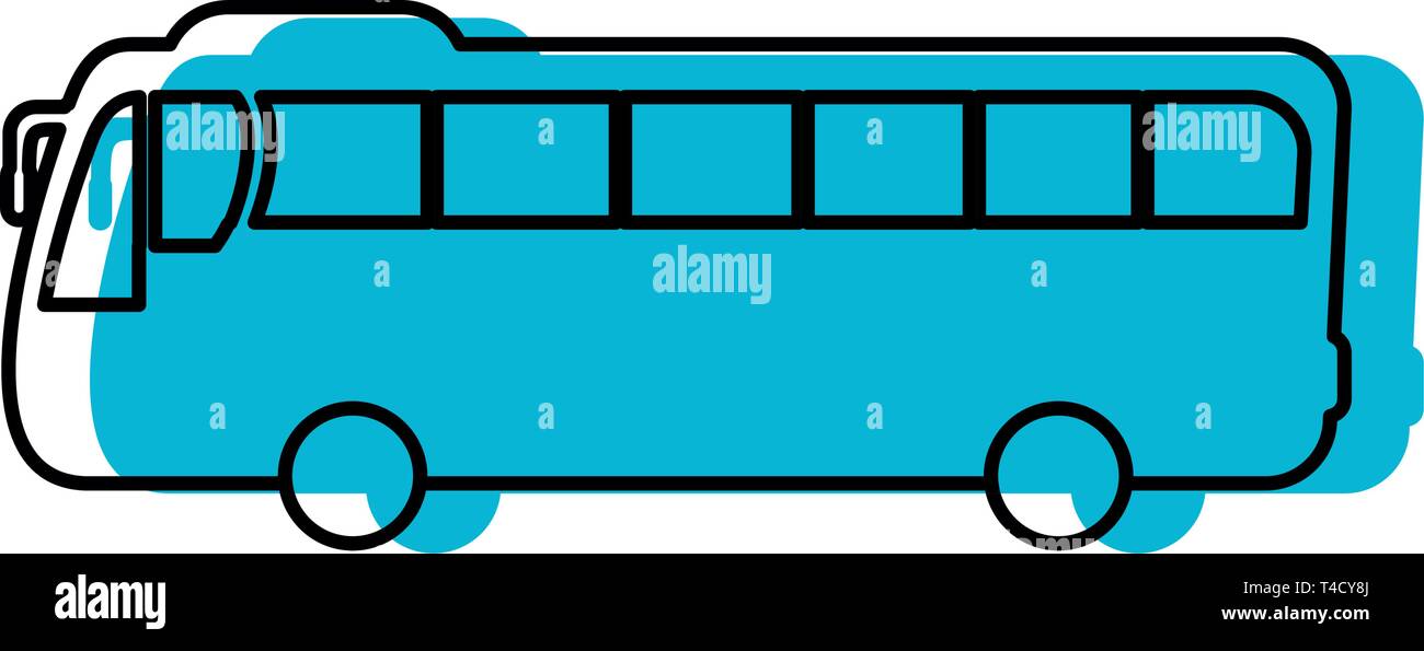 transportation concept bus cartoon vector illustration graphic design ...