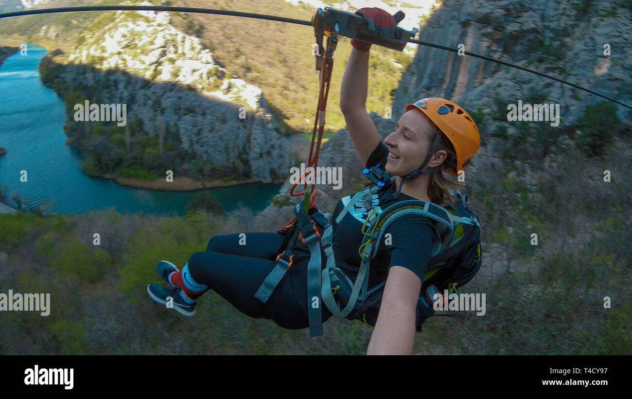 Omis croatia zipline hi-res stock photography and images - Alamy