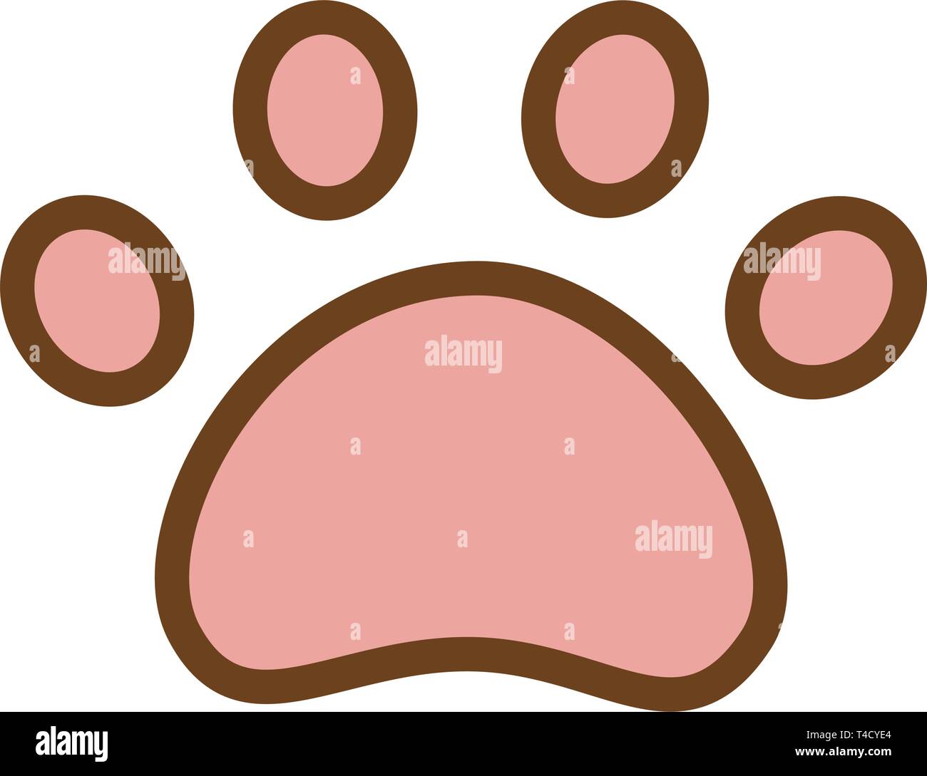 animal paw icon cartoon isolated vector illustration graphic design ...