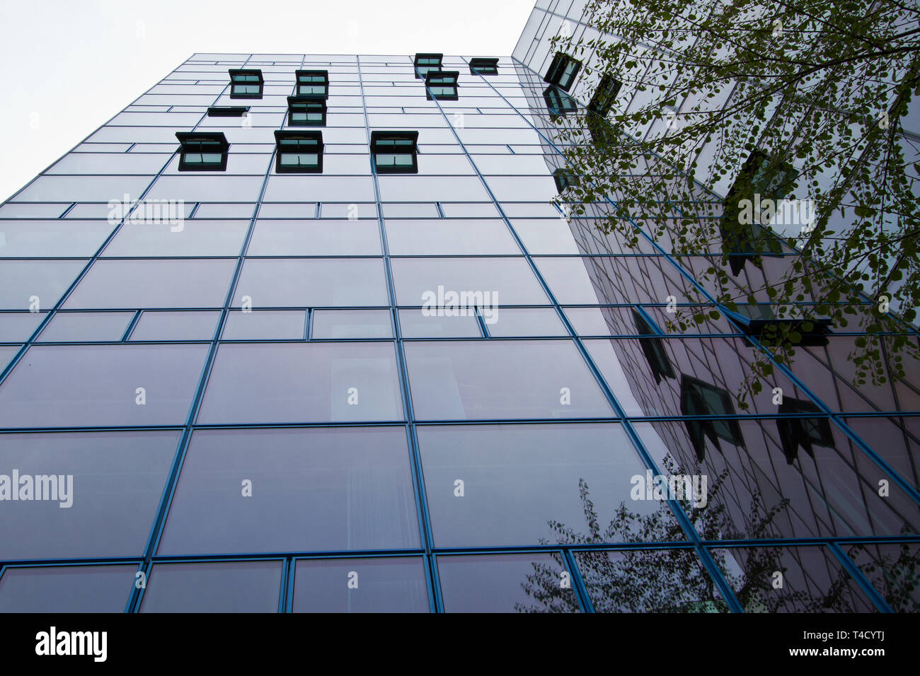 Modern office building in Munich in Germany. Symmetry. Minimalism Stock ...