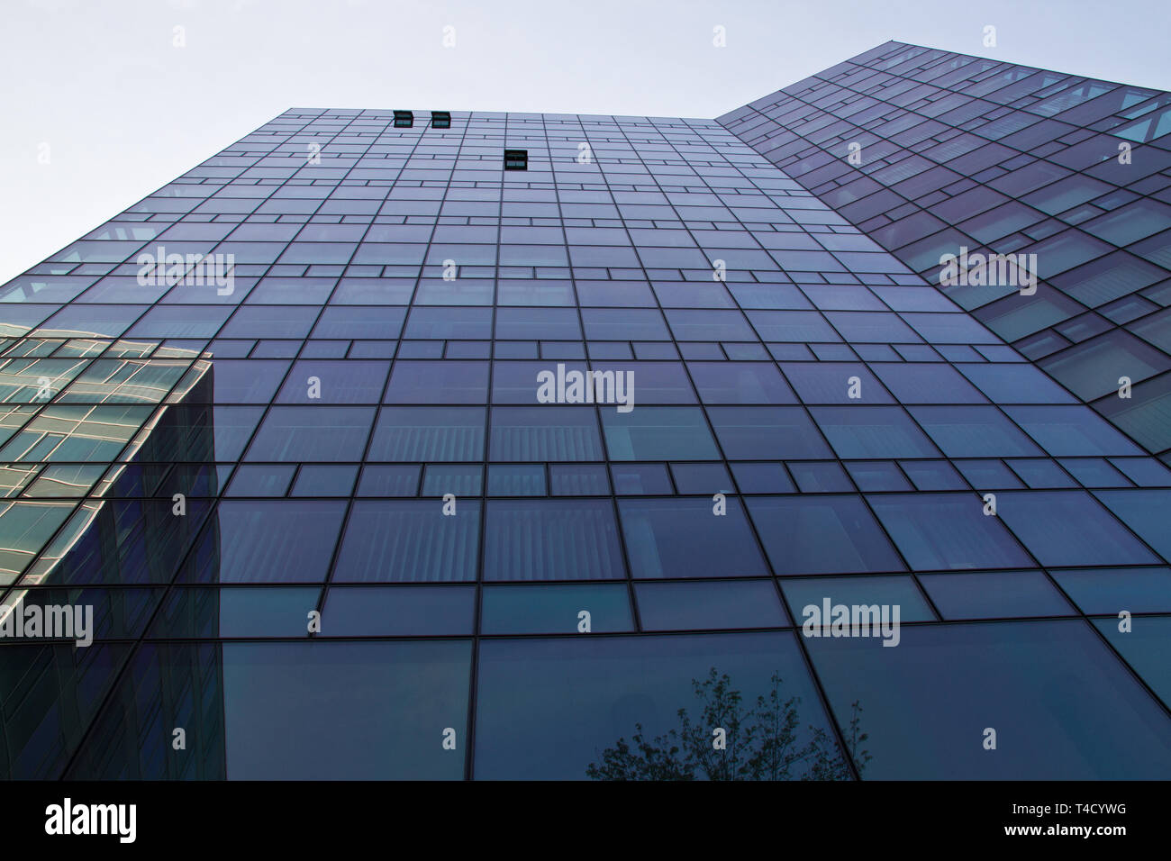 Modern office building in Munich in Germany. Symmetry. Minimalism Stock ...
