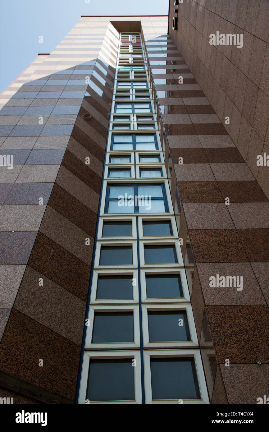 Modern office building in Munich in Germany. Symmetry. Minimalism Stock ...