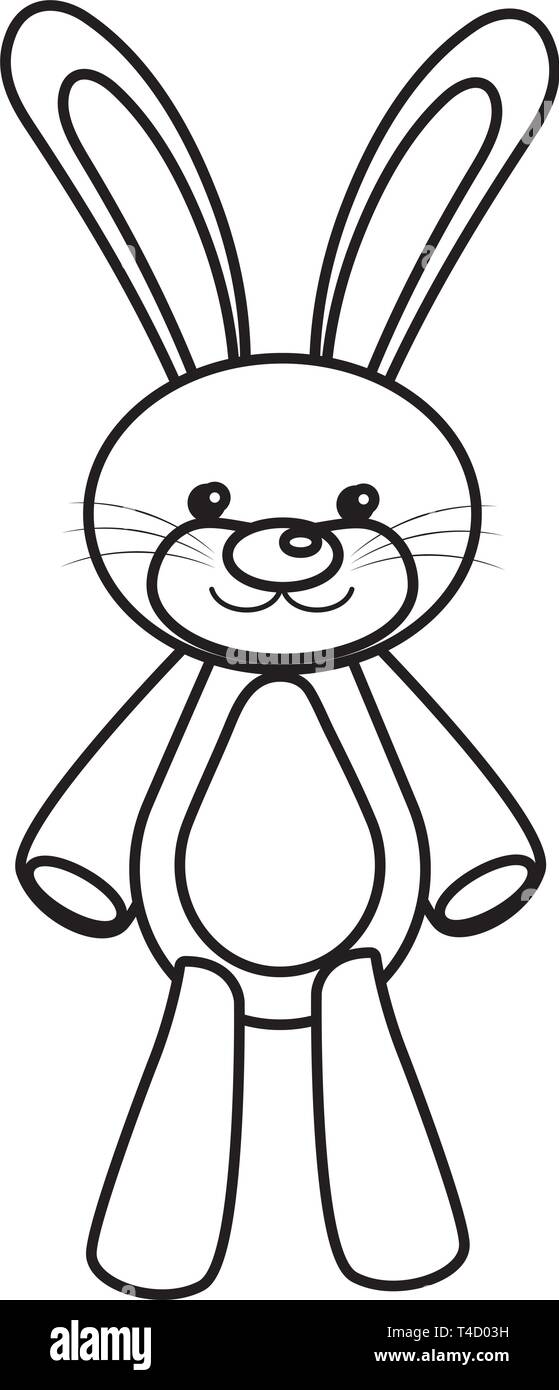 Vintage soft toy rabbit Stock Vector Images - Alamy