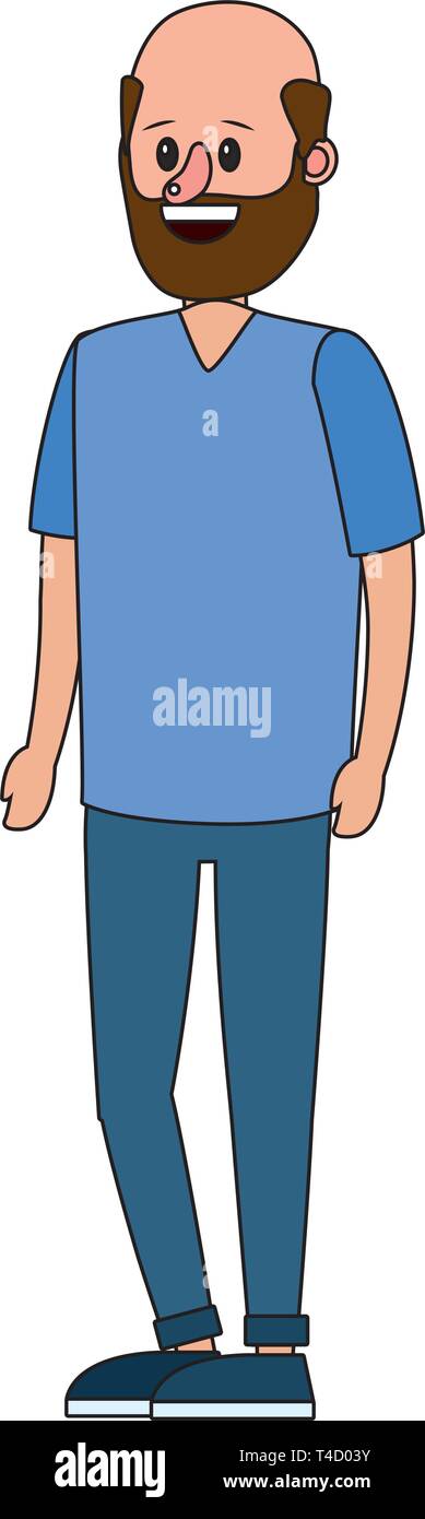man body cartoon vector illustration graphic design Stock Vector Image ...