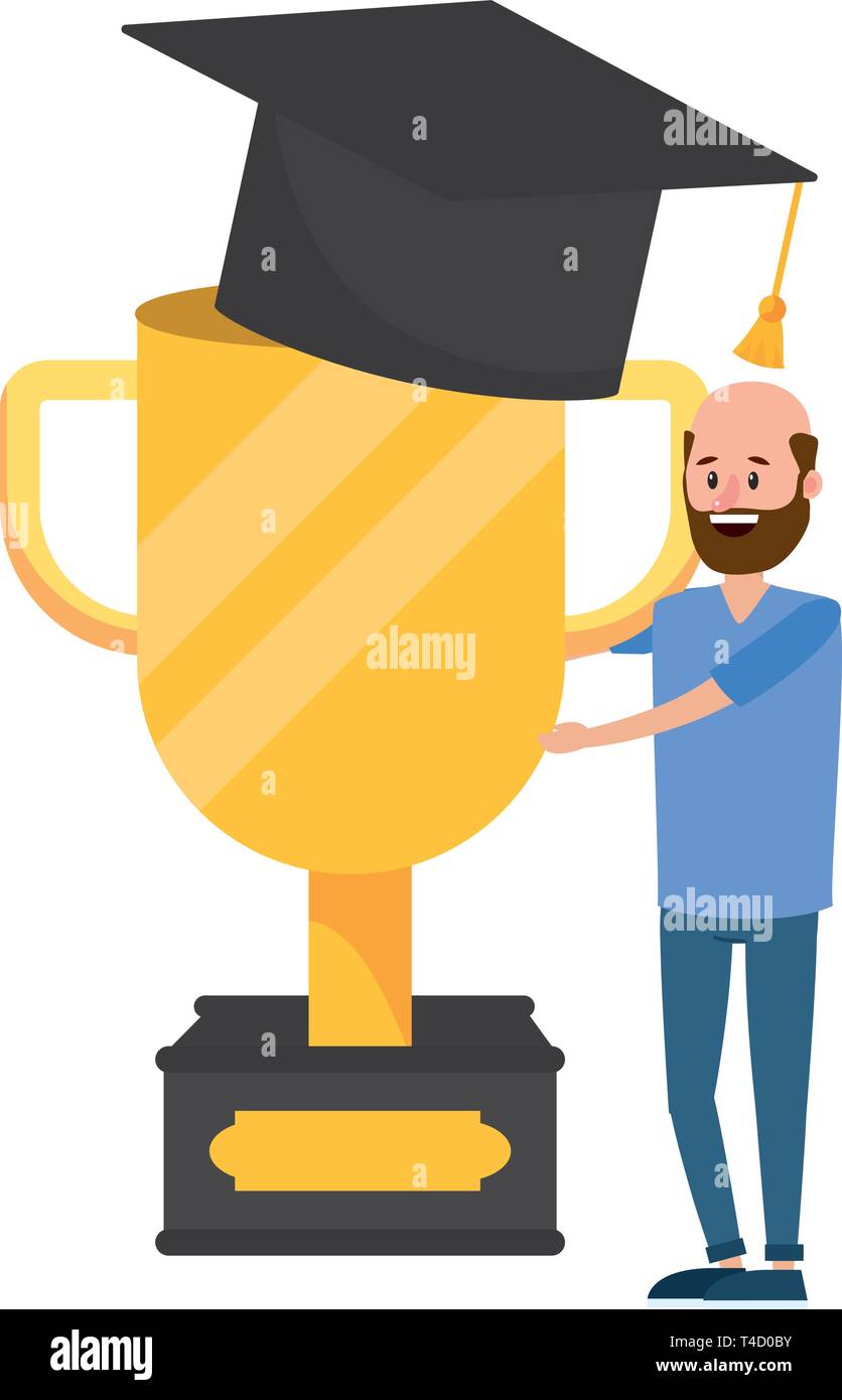 young man studying cartoon vector illustration graphic design Stock ...