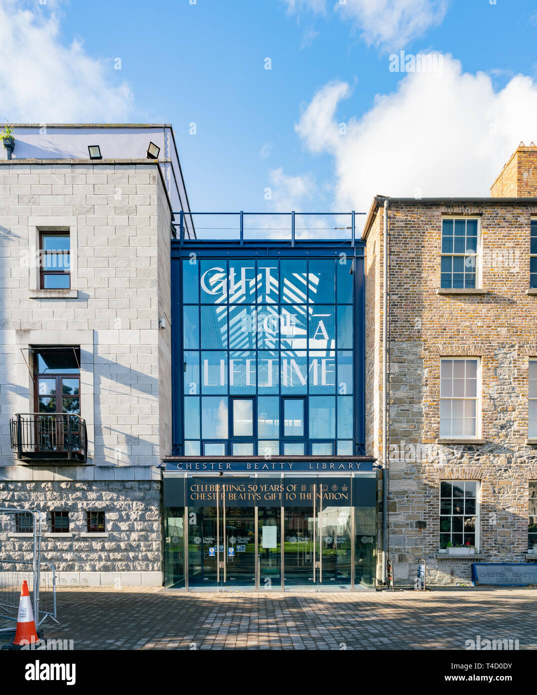 Dublin, OCT 28: Exterior view of the Chester Beatty Library on OCT 28 ...
