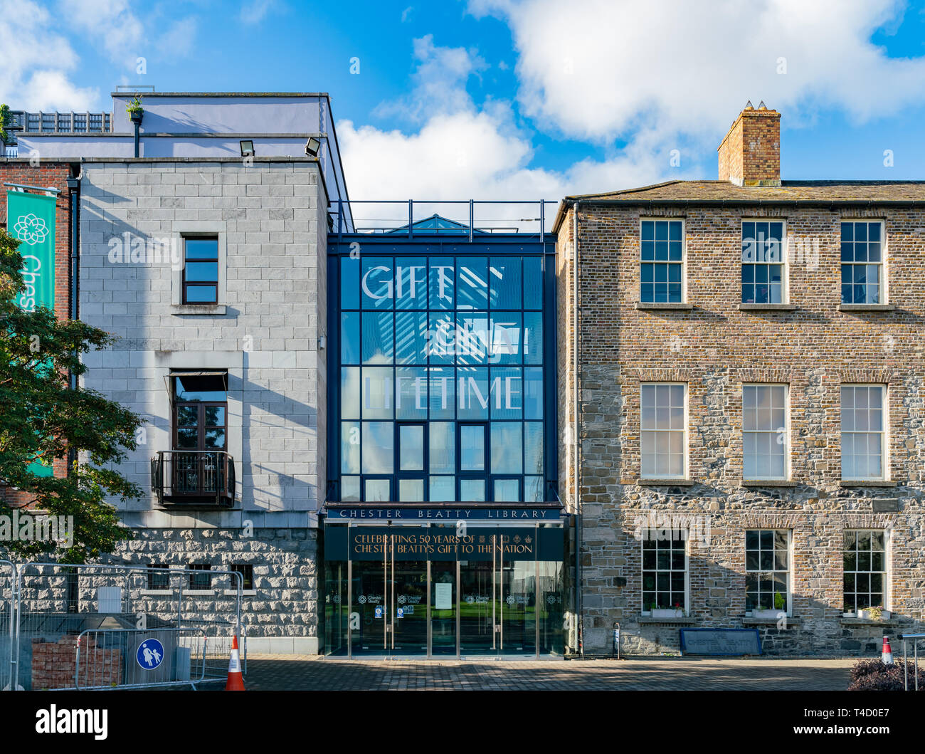 Dublin, OCT 28: Exterior view of the Chester Beatty Library on OCT 28 ...