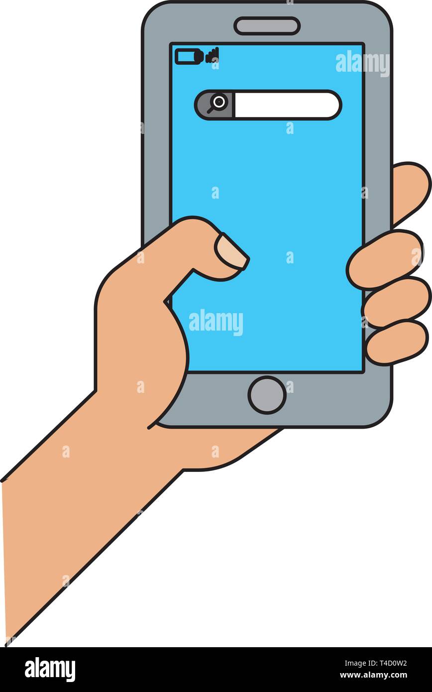 technology device smartphone cartoon vector illustration graphic design ...