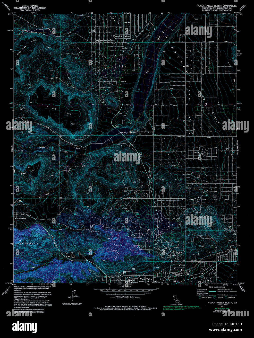 Map of yucca valley hi-res stock photography and images - Alamy