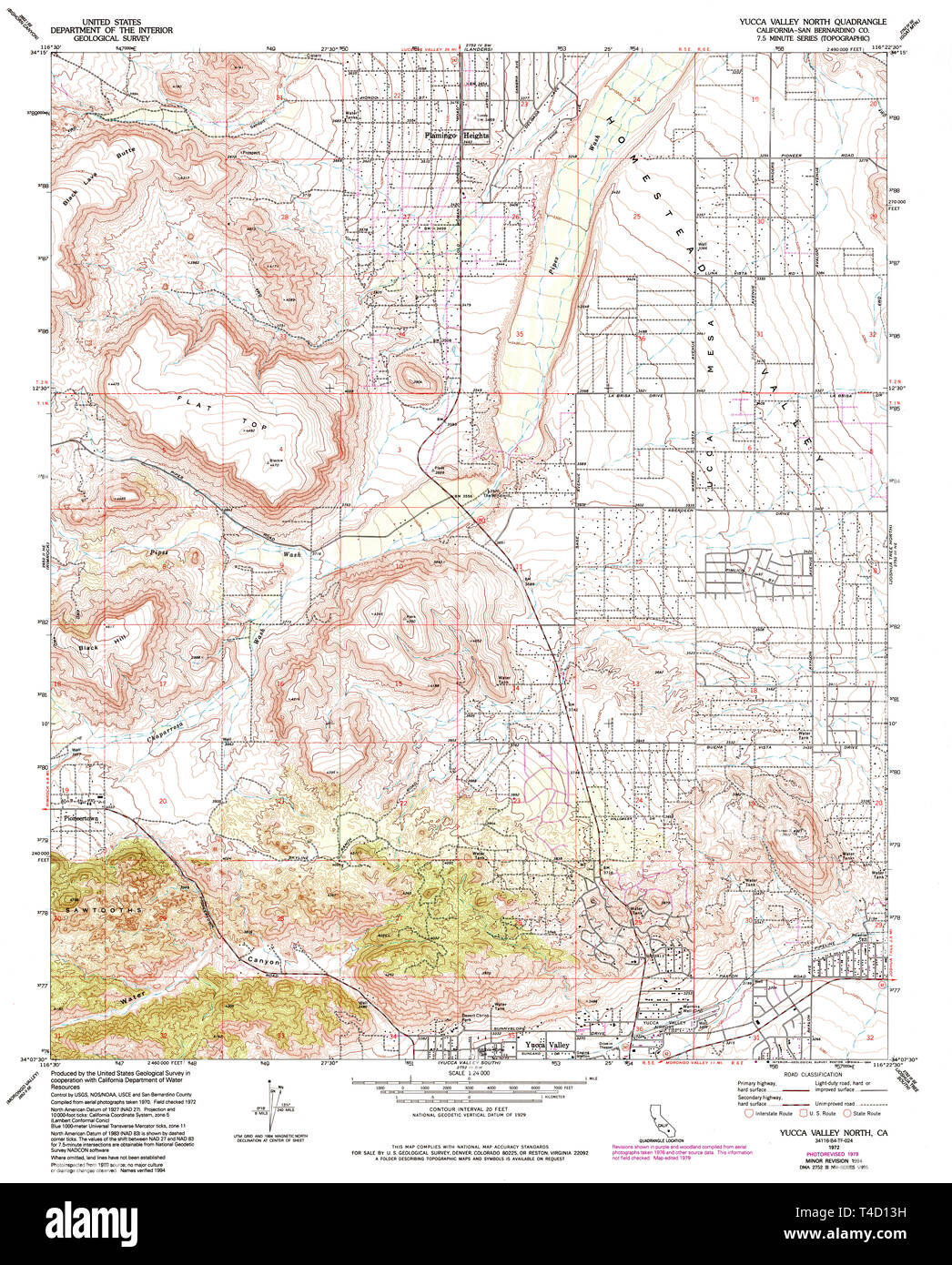 Map of yucca valley hi-res stock photography and images - Alamy
