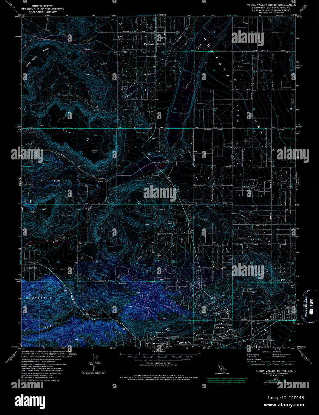 Map of yucca valley hi-res stock photography and images - Alamy