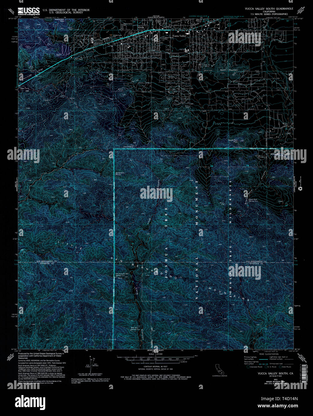 Map of yucca valley hi-res stock photography and images - Alamy