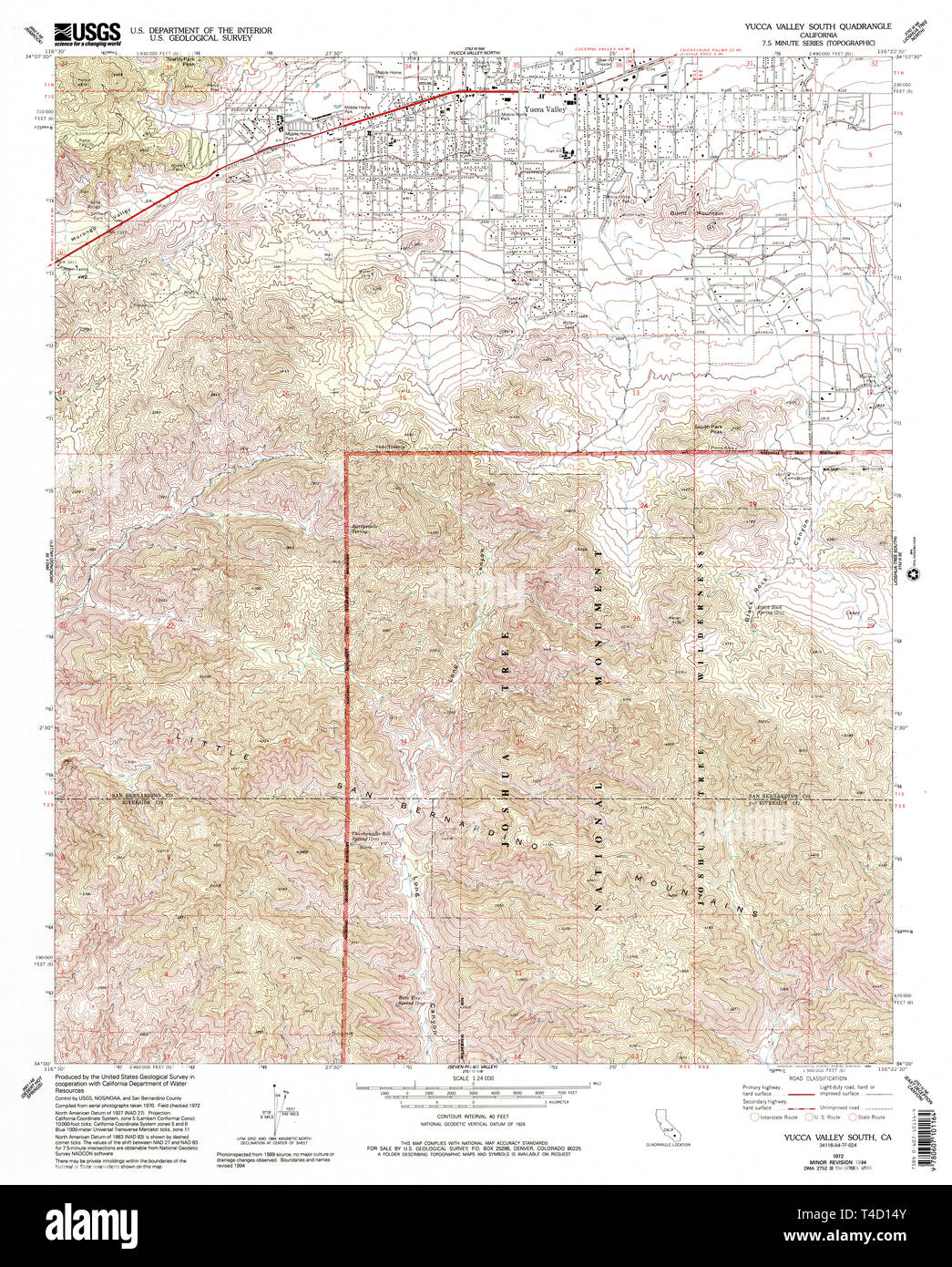 Map of yucca valley hi-res stock photography and images - Alamy