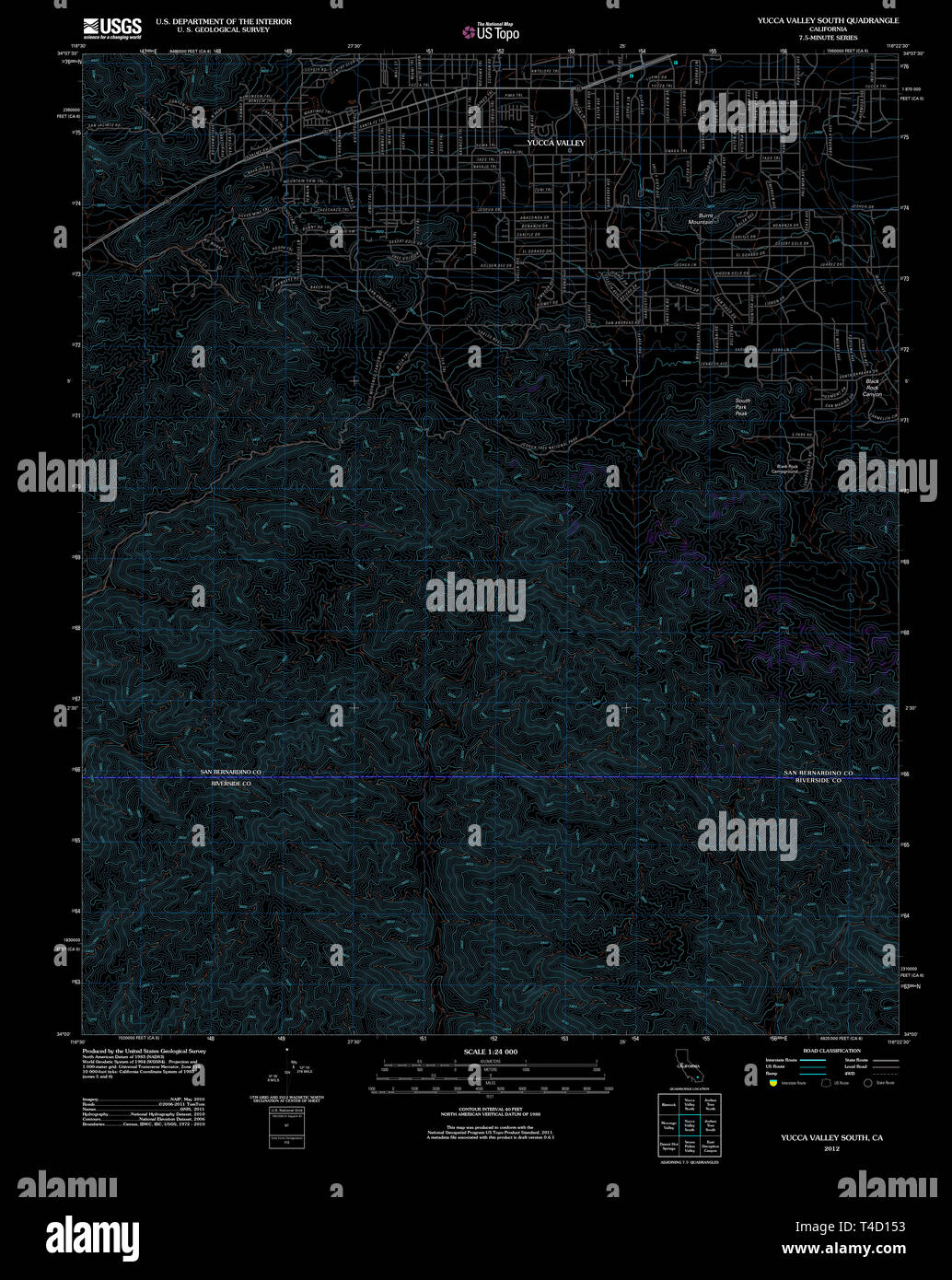 Map of yucca valley hi-res stock photography and images - Alamy