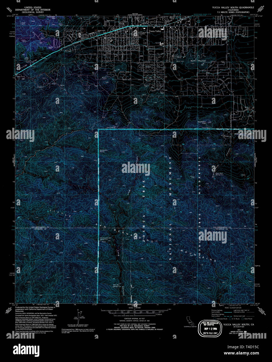 Map of yucca valley hi-res stock photography and images - Alamy