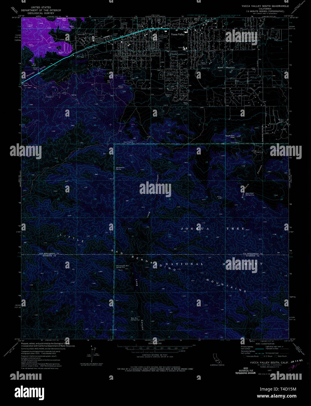 Map of yucca valley hi-res stock photography and images - Alamy