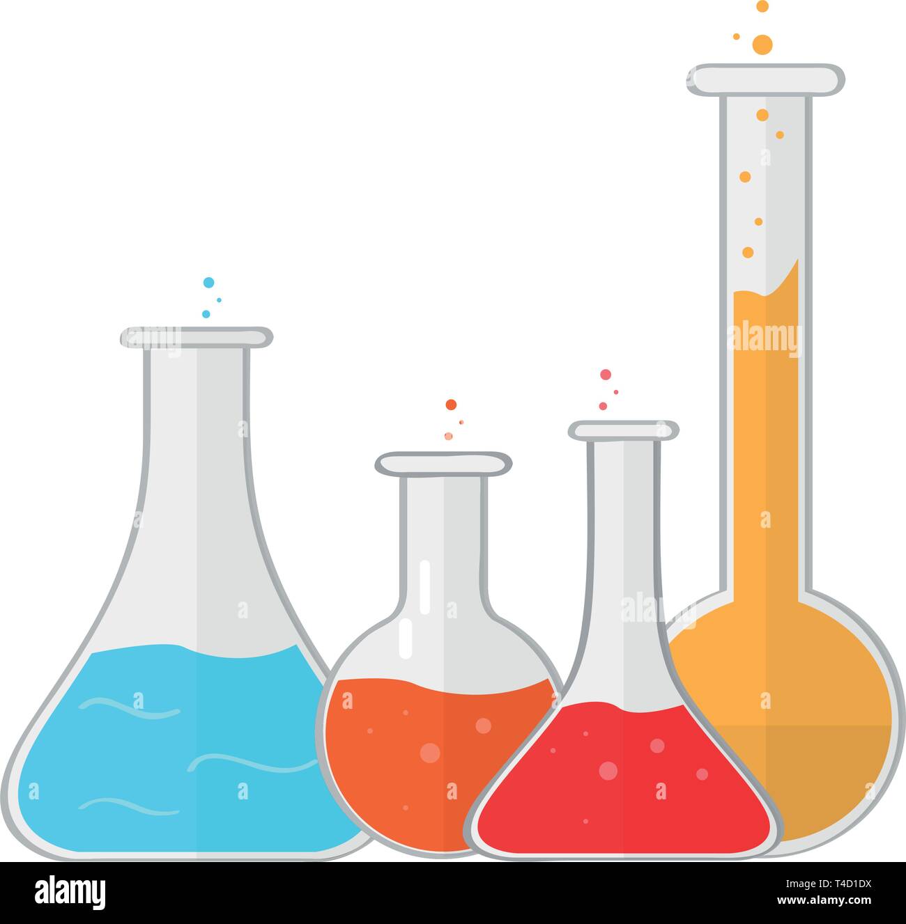 Isolated group of laboratory flasks Stock Vector Image & Art - Alamy
