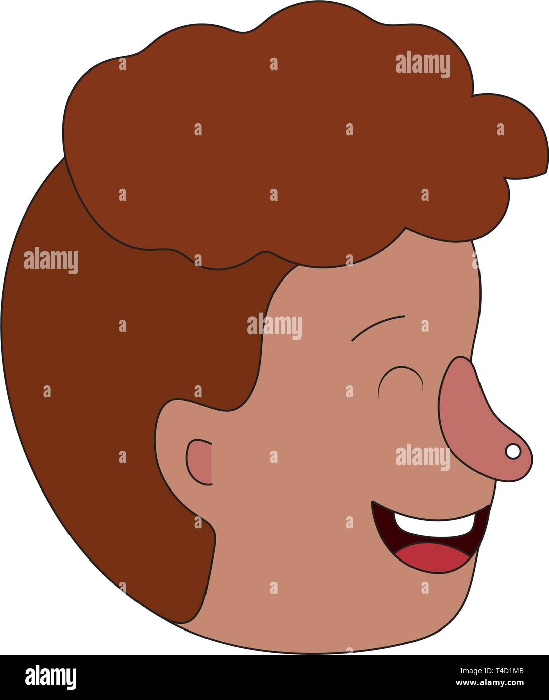 man face smiling cartoon vector illustration graphic design Stock ...