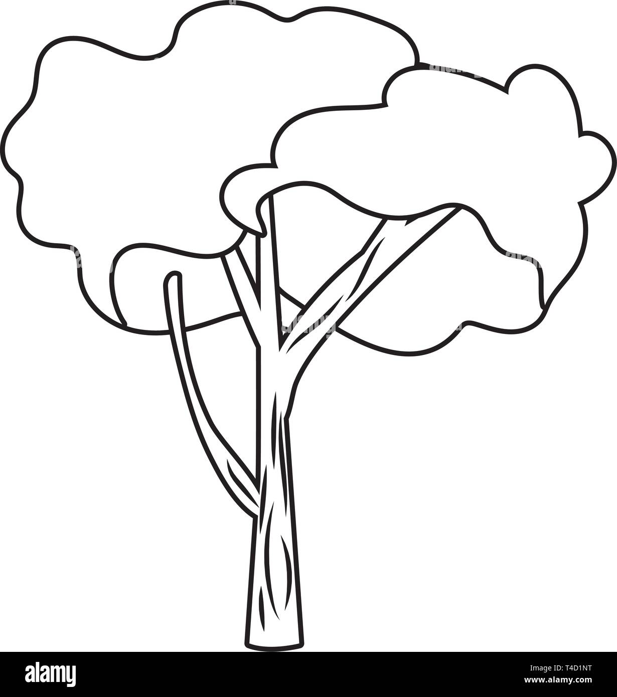 outdoor nature tree cartoon vector illustration graphic design vector ...
