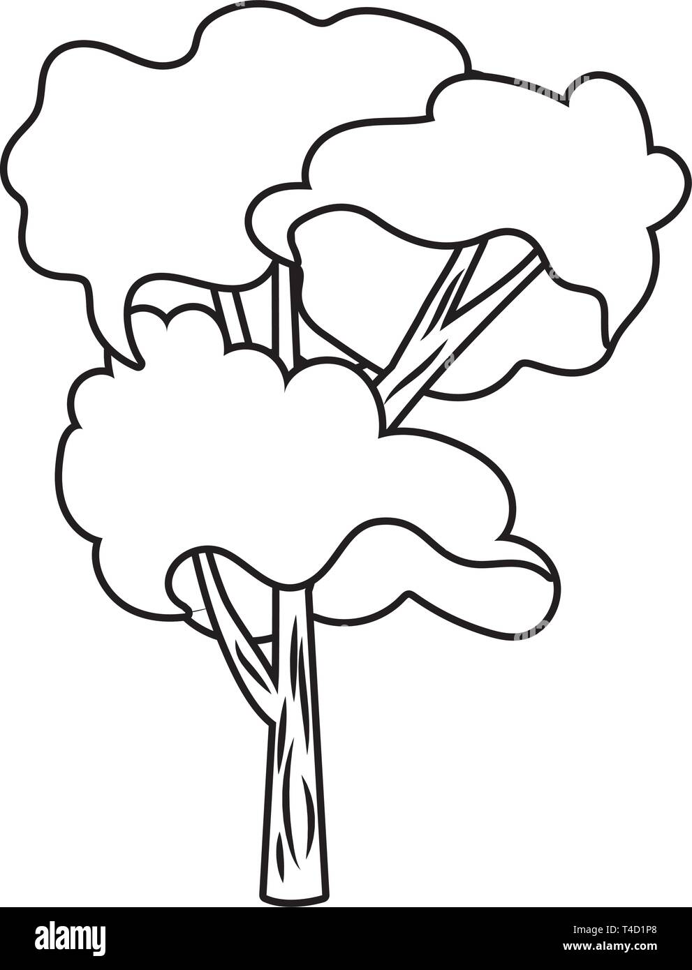 outdoor nature tree cartoon vector illustration graphic design vector ...