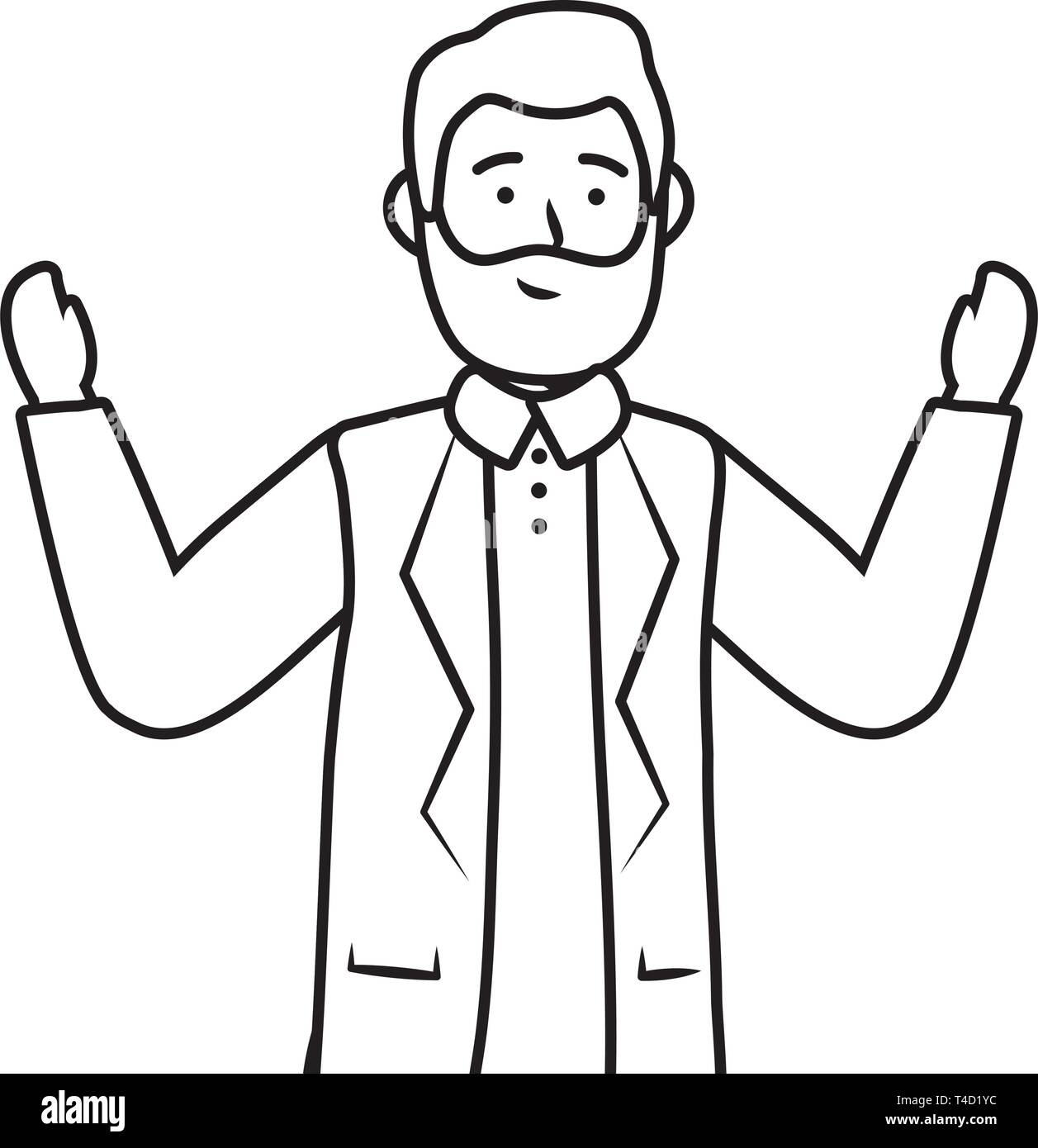 old man avatar cartoon character isolated vector illustration graphic ...
