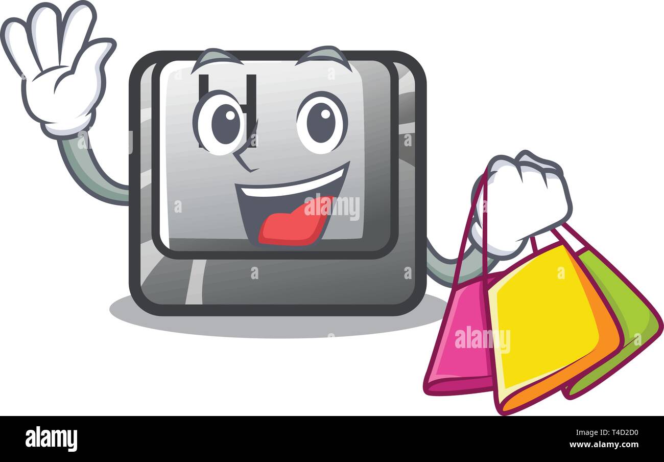 Shopping button H in the shape cartoon Stock Vector Image & Art - Alamy
