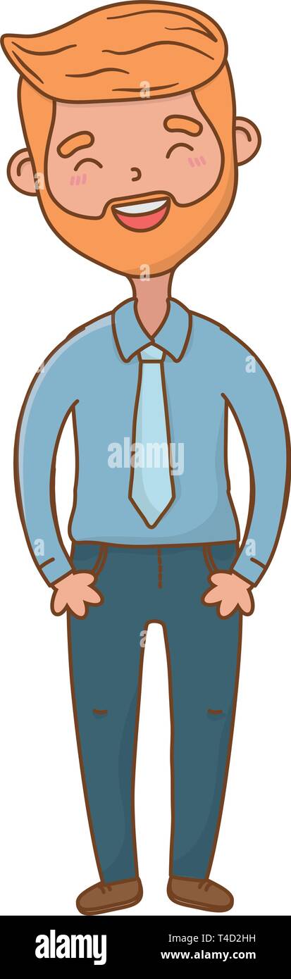 man avatar cartoon character vector illustration graphic design Stock ...
