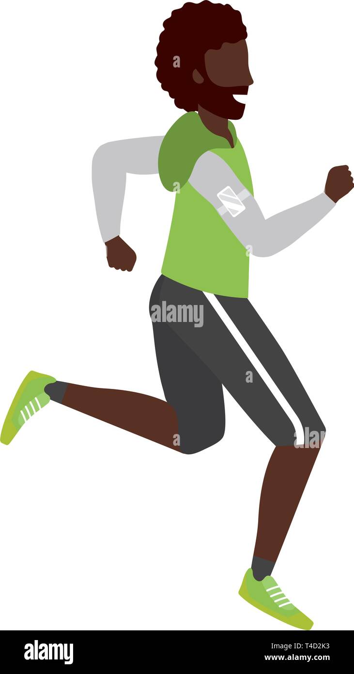 fitness sport train man running cartoon vector illustration graphic ...