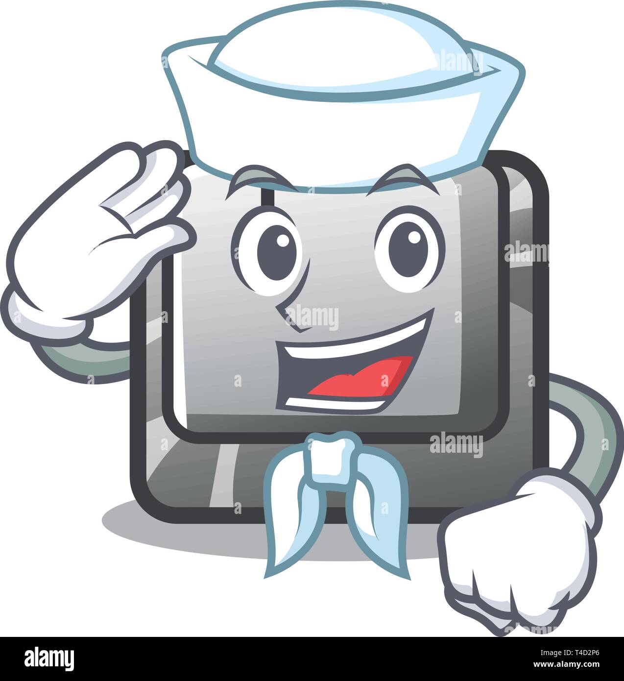 Sailor button I on a keyboard mascot Stock Vector Image & Art - Alamy
