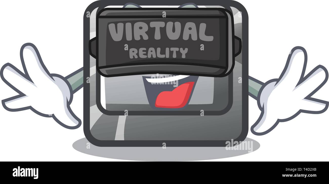 Virtual reality button I in the cartoon game Stock Vector Image & Art ...