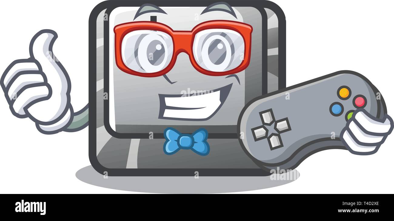 Gamer button I in the cartoon game Stock Vector Image & Art - Alamy