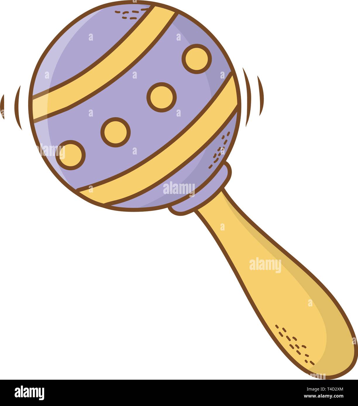 cute baby shower element rattle cartoon vector illustration graphic ...