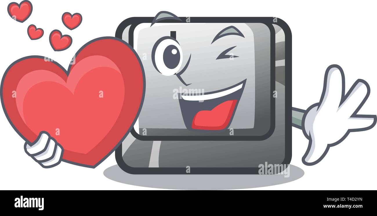 With heart button I in the cartoon game Stock Vector Image & Art - Alamy