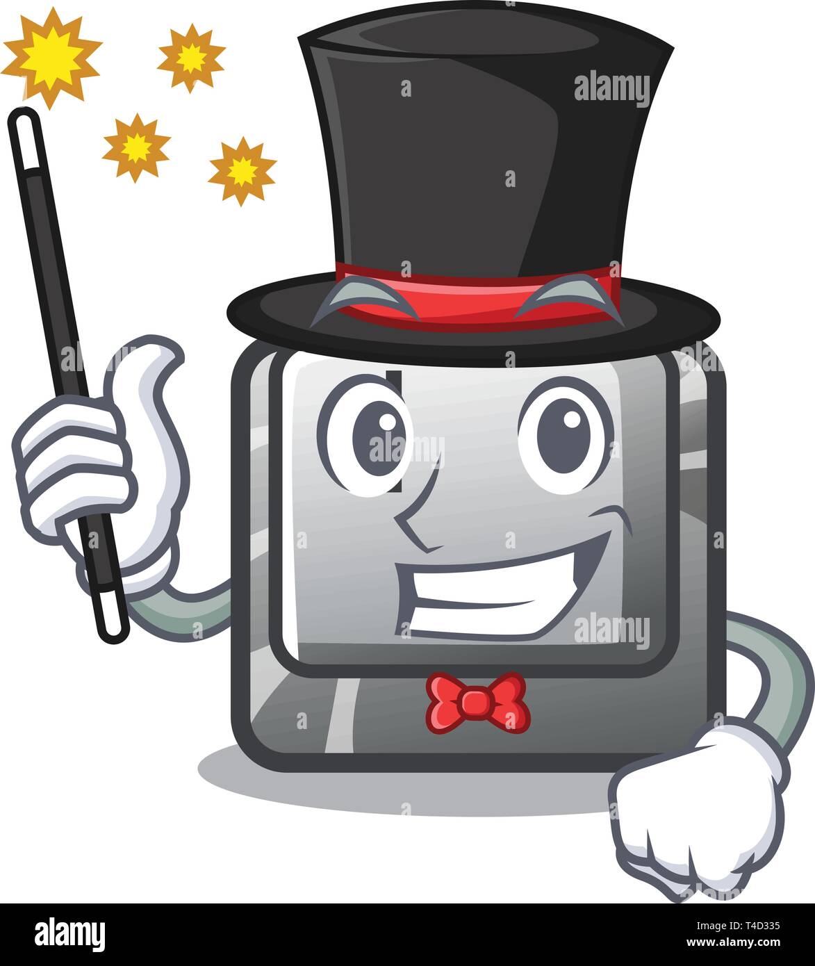 Magician button I isolated in the cartoon Stock Vector Image & Art - Alamy