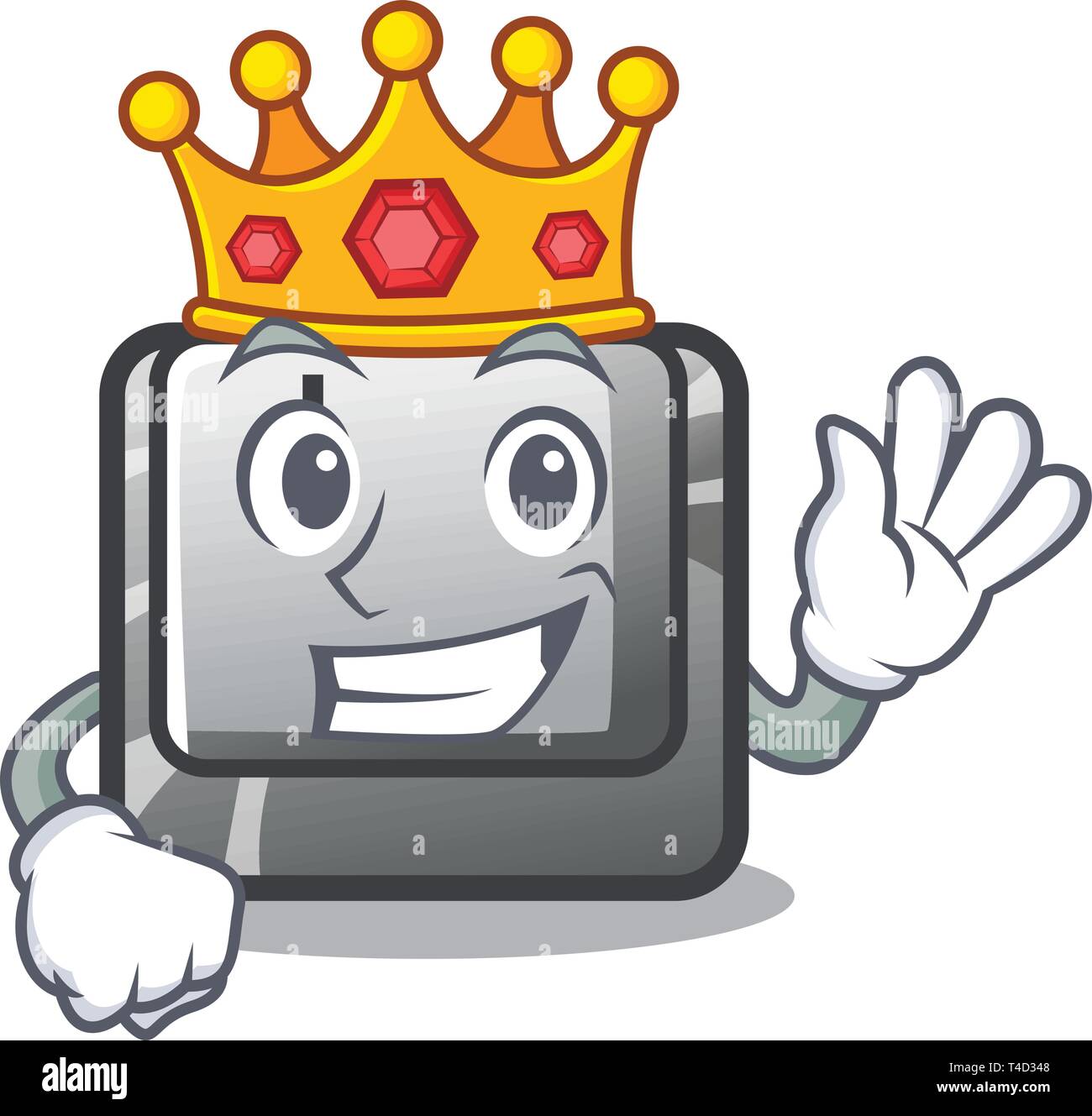 King button I isolated in the cartoon Stock Vector Image & Art - Alamy