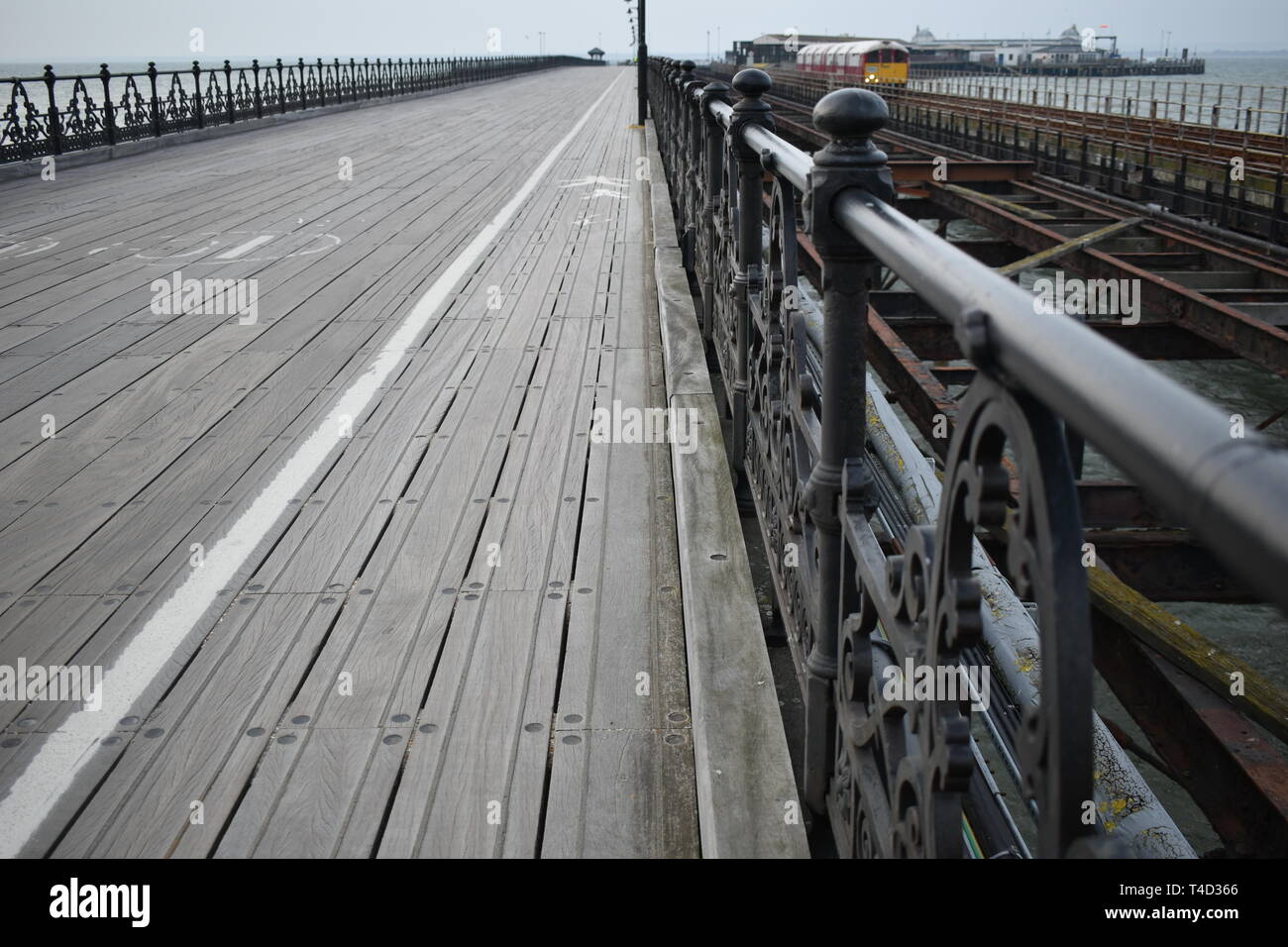 Ryde Pier Isle of Wight showing Pier and walkway Esplanade Stock Photo ...