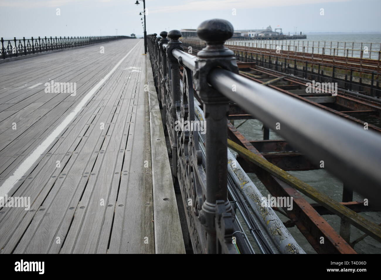 Ryde Pier Isle of Wight showing Pier and walkway Esplanade Stock Photo ...