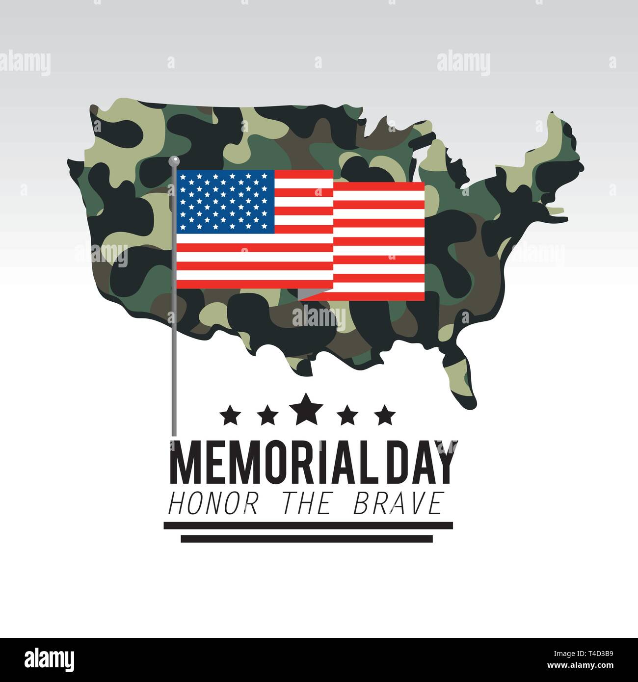 usa flag with military camouflage map vector illustration Stock Vector ...