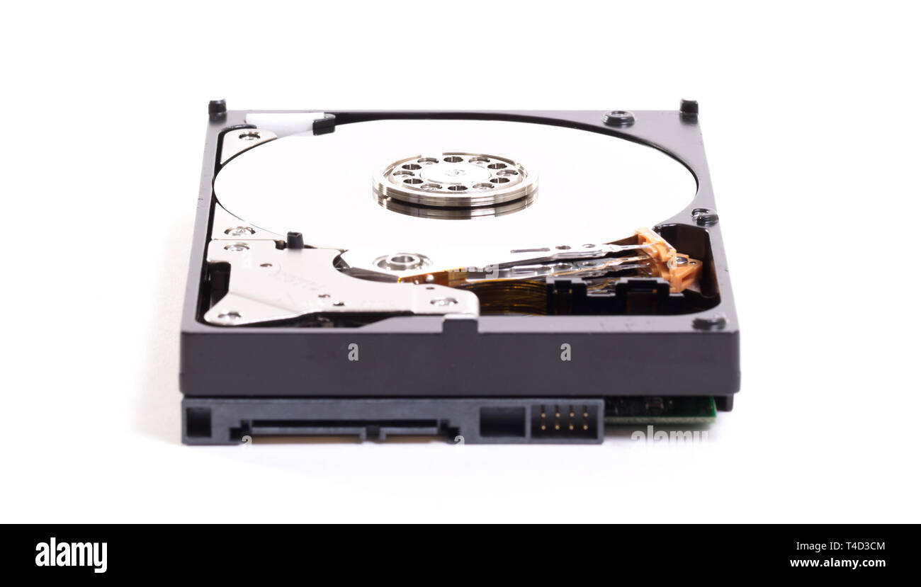 Harddisk close-up details of the computer, selective focus Stock Photo ...