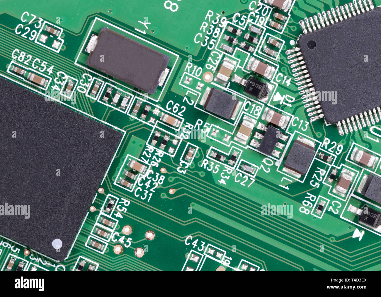 Close-up of PCB, slightly covered in dust Stock Photo - Alamy