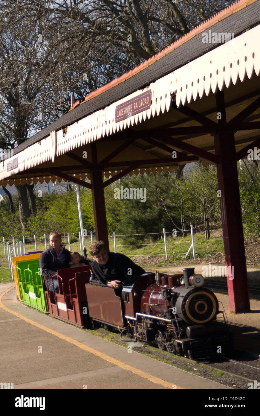 Miniature steam train, South Marine Park South Shields Stock Photo - Alamy