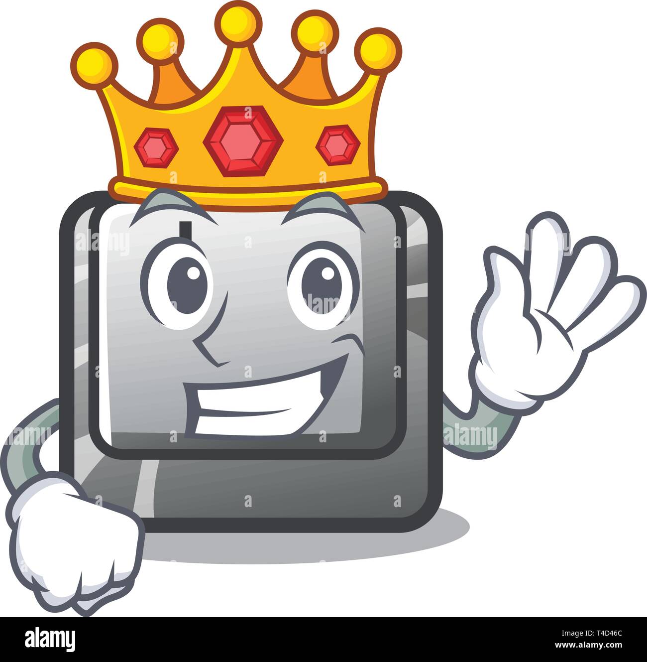King button J in the mascot shape Stock Vector Image & Art - Alamy