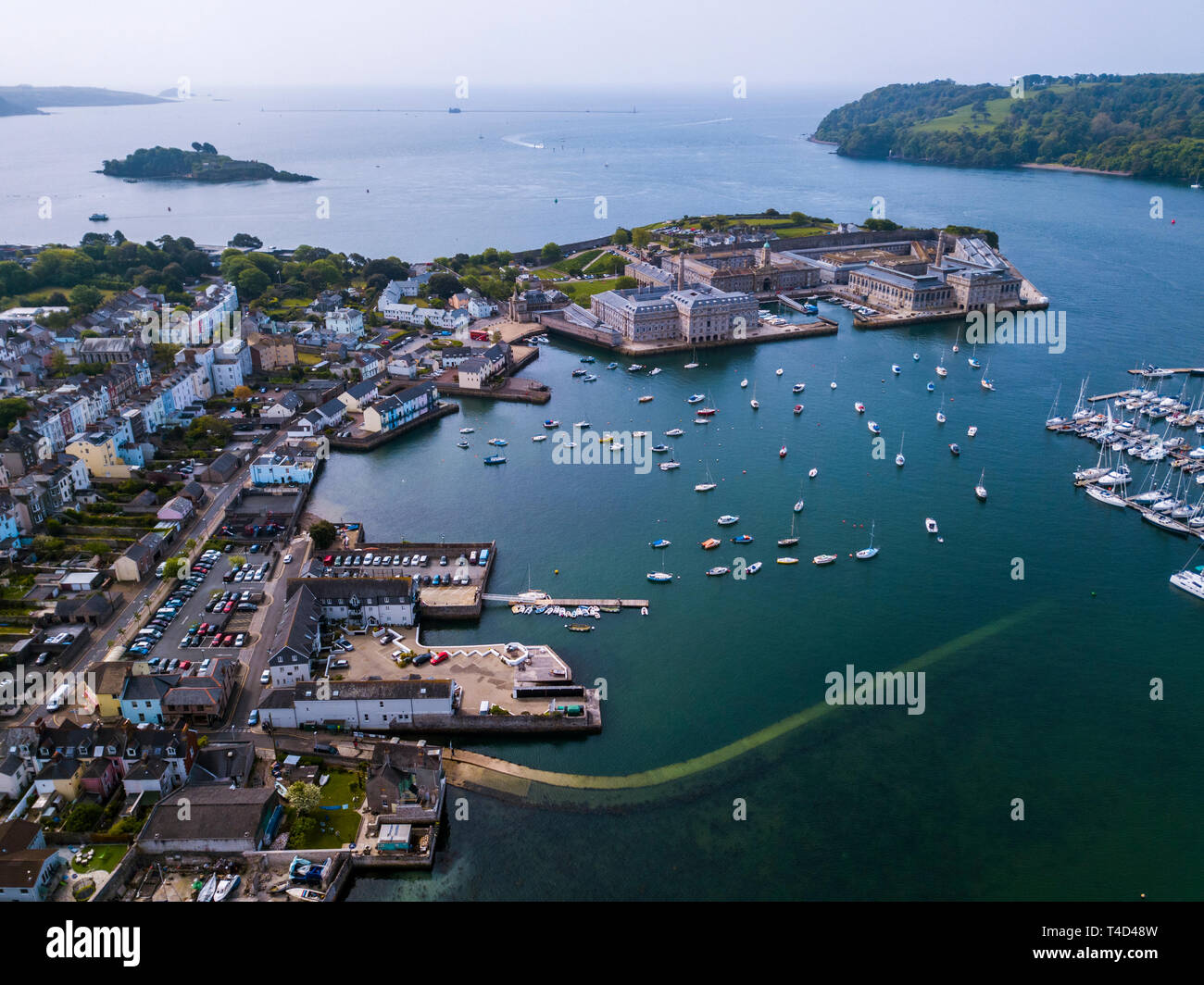 Ariel View of Royal William Yards in Plymouth, Devon, England Stock ...