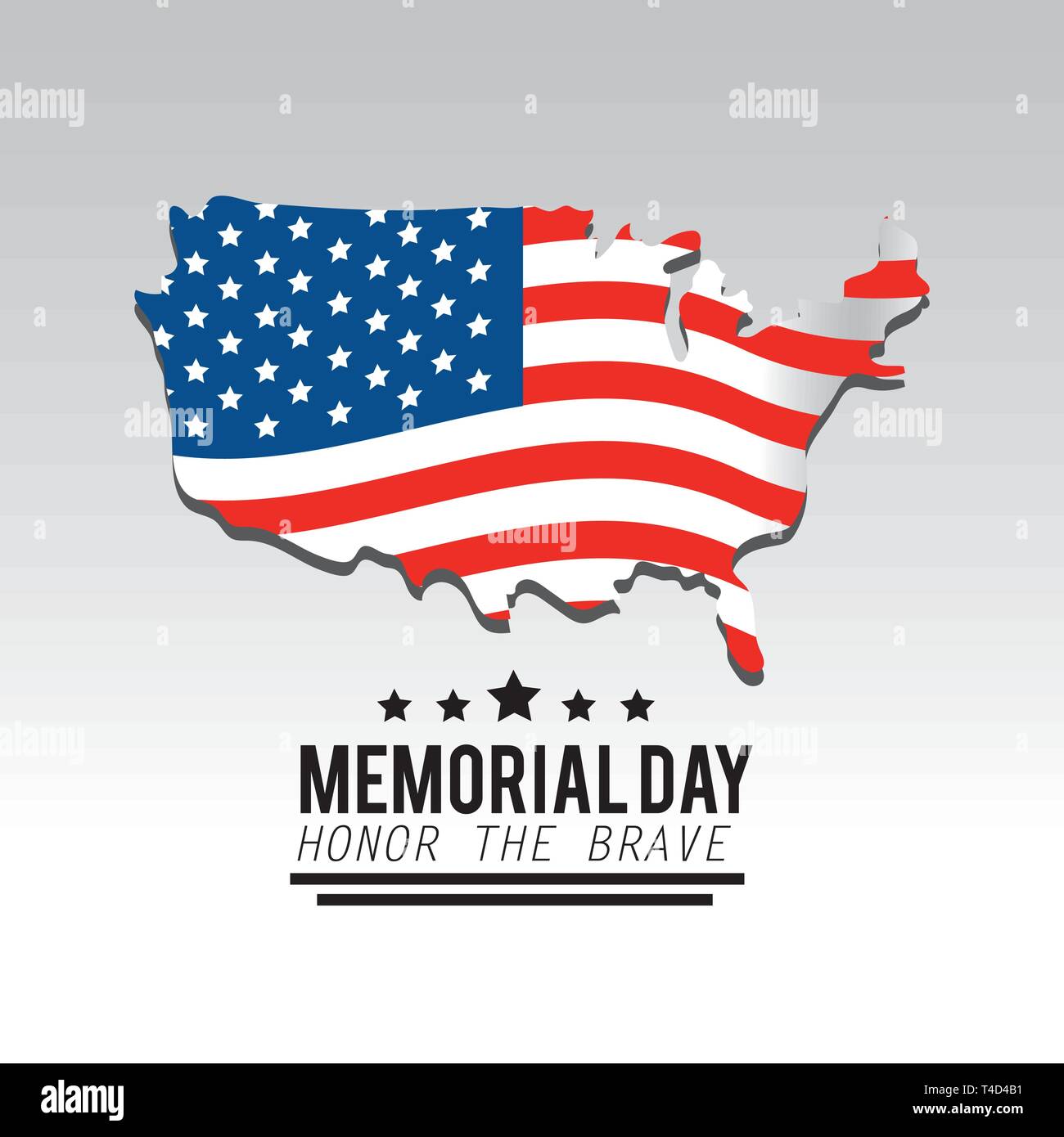 usa map and flag to memorial day vector illustration Stock Vector Image ...