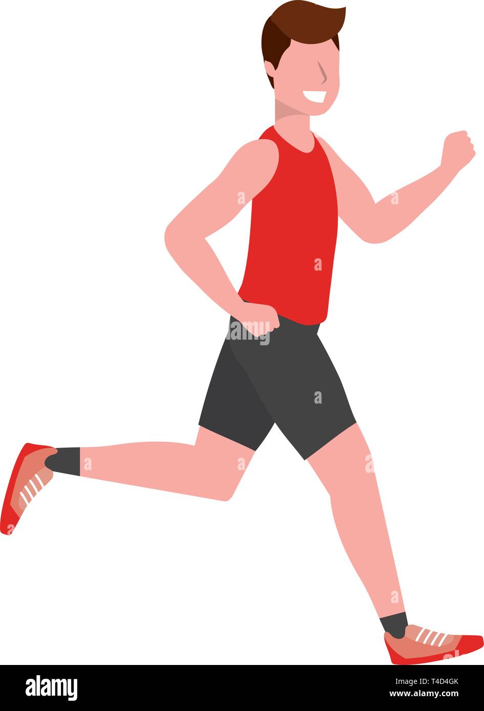 fitness sport train man running cartoon vector illustration graphic ...