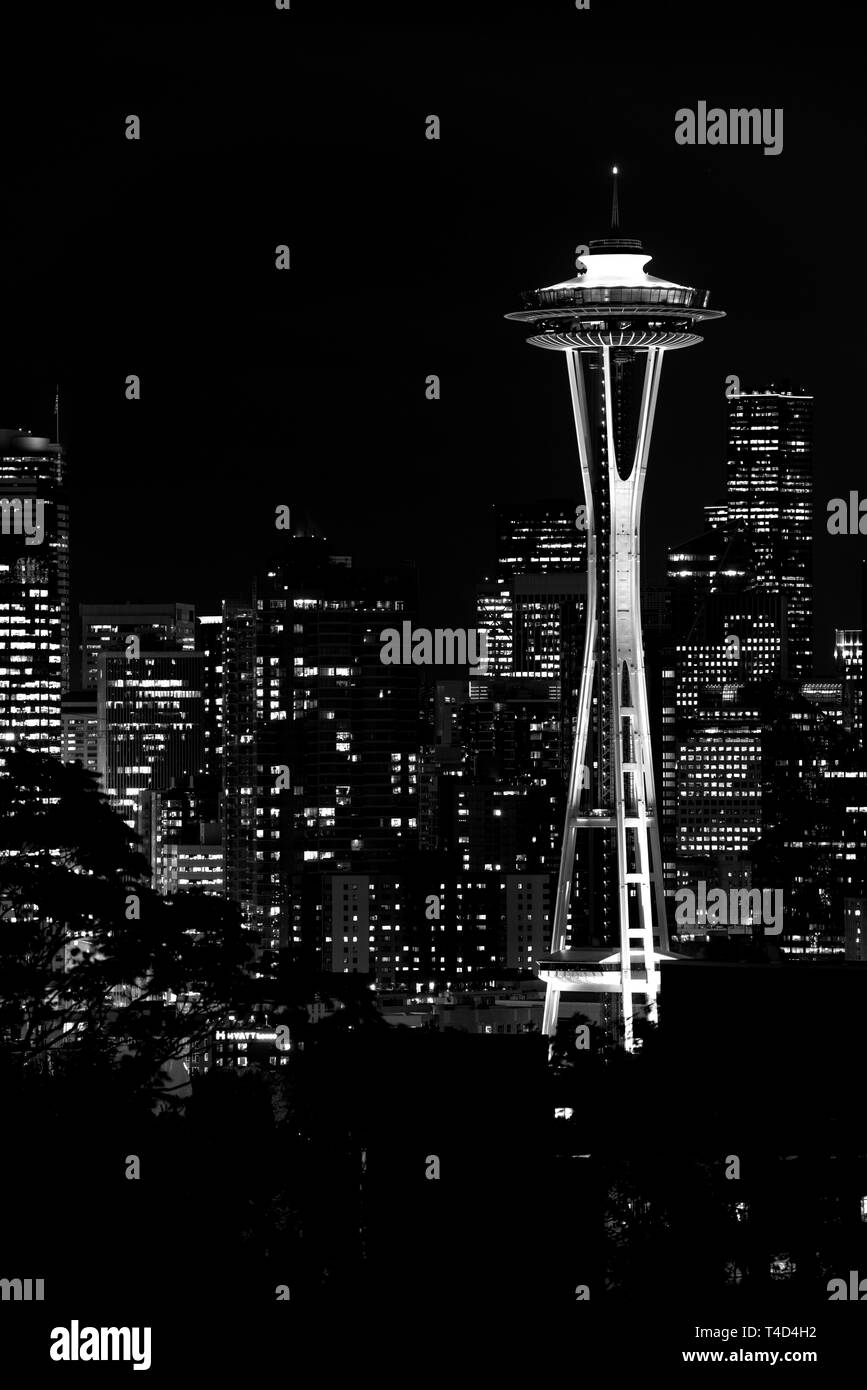 Downtown seattle view Black and White Stock Photos & Images - Alamy