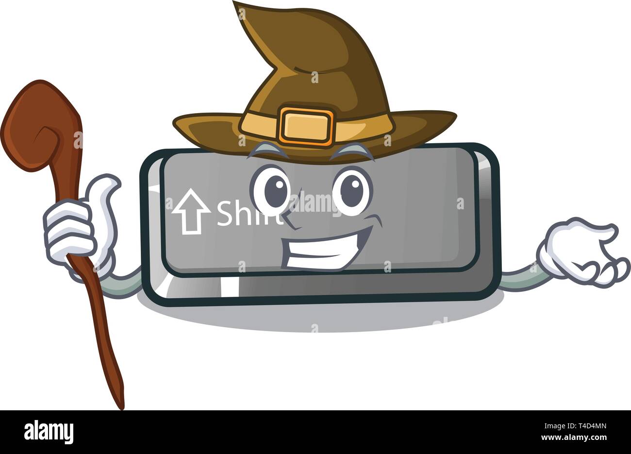 Witch button shift in the cartoon shape Stock Vector Image & Art - Alamy