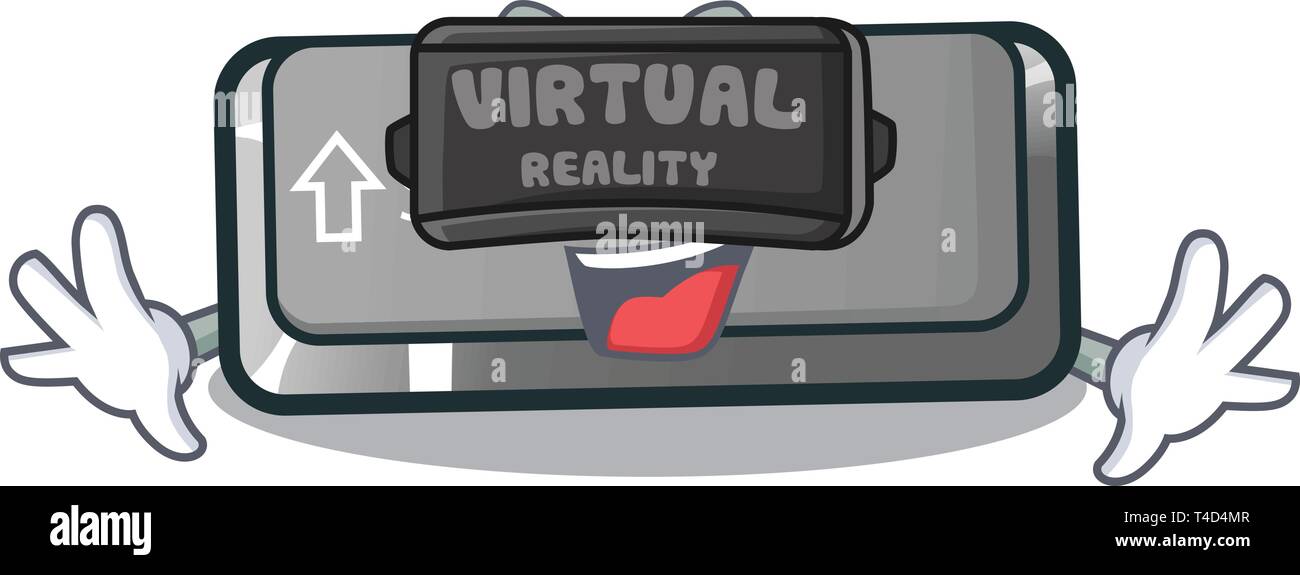 Virtual reality button shift in the cartoon shape Stock Vector Image ...